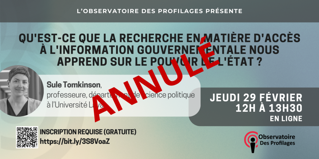 ANNULÉ - Qu'est-ce que la recherche en matière d'accès à l'information ...